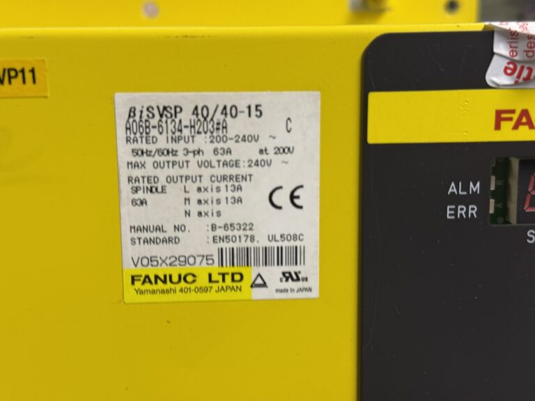 Reparatur eines Fanuc A06B-6134-H203#A Spindle- Servo Drive Unit mit Spindelfehler 31