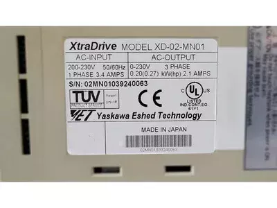 Yaskawa XD-02-MN01 V3.20 XtraDrive
