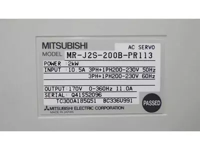 Mitsubishi MR-J2S-200B-PR113 AC Servo