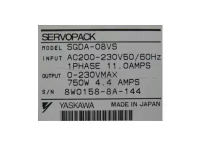 Yaskawa SGDA-08VS Servopack